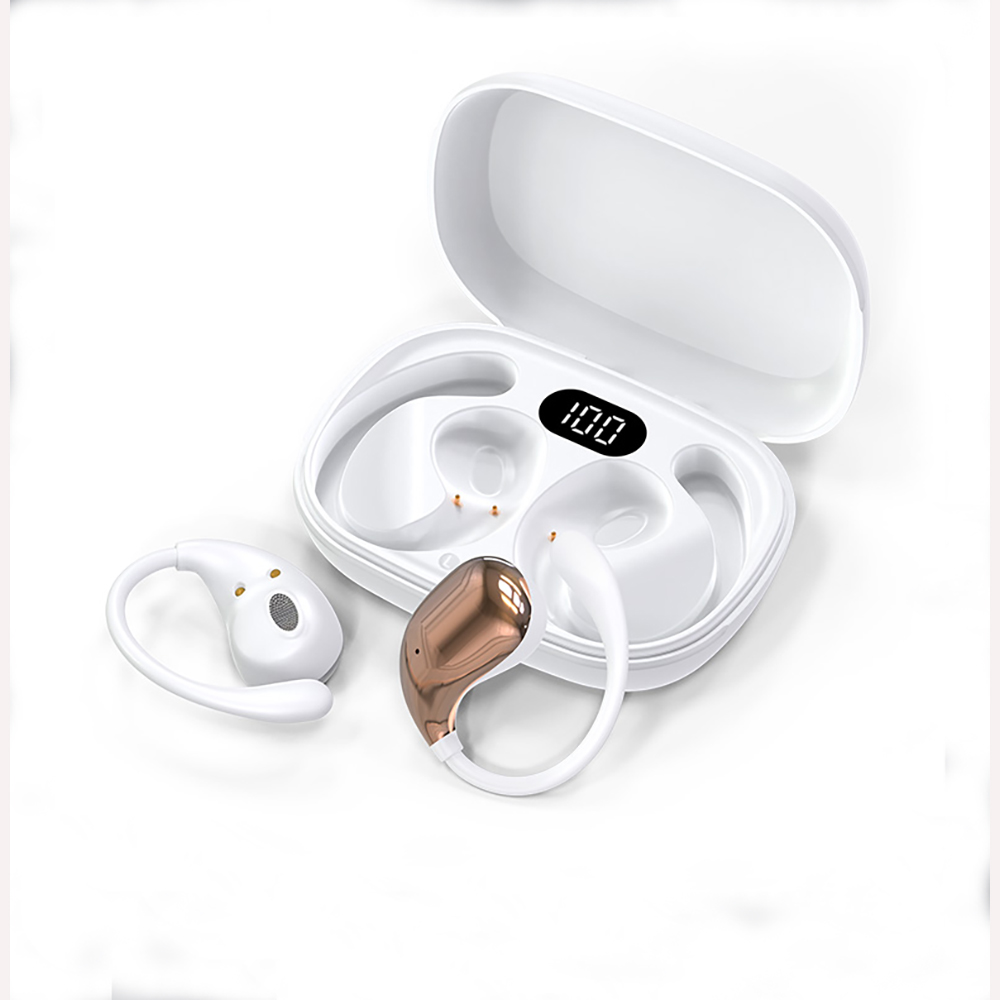 Wireless TWS earphones with ear hook, digital screen, touch button ...